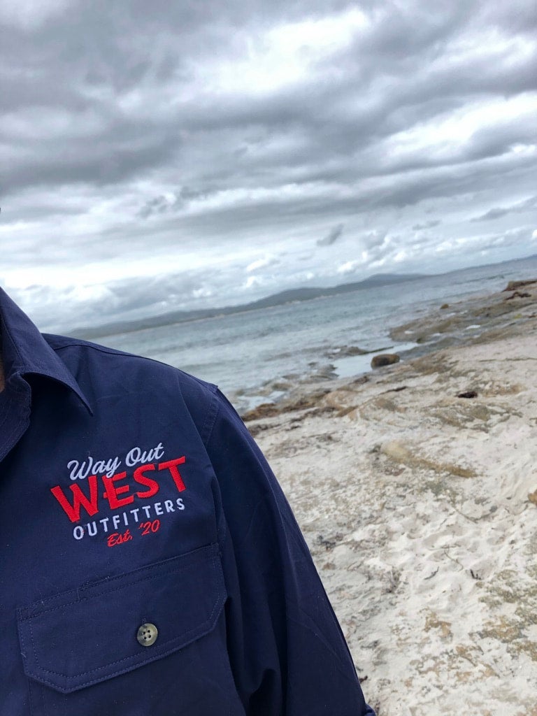 Mens Full Button Work Shirt - Navy | Way Out West Outfitters